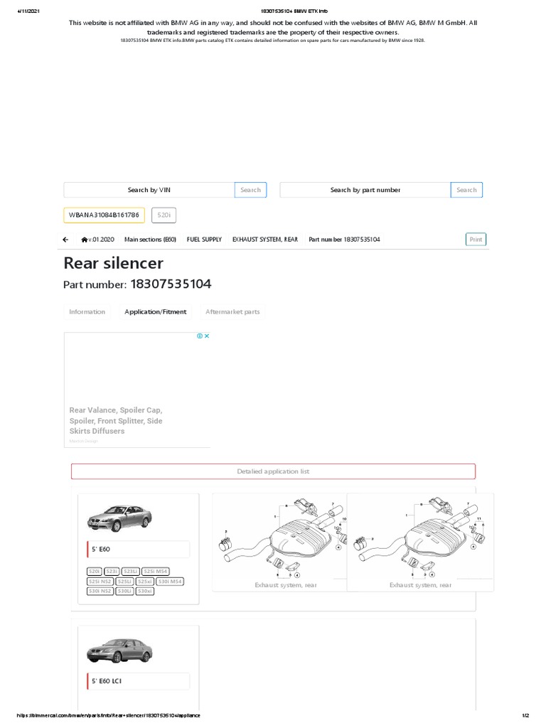 BMW ETK Info | PDF | Car Manufacturers Of Germany | Automotive Industry