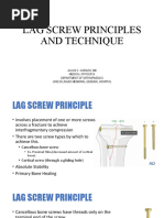 Lag Screw Techniques in Orthopedics | PDF | Screw | Bone