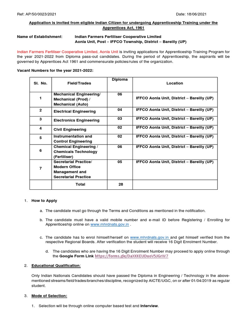 Advertisement - Apprentice Diploma | PDF | Apprenticeship | Employment