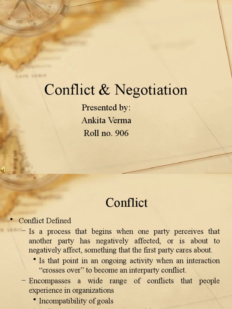 Understanding Conflict and Negotiation | PDF | Negotiation | Social Psychology
