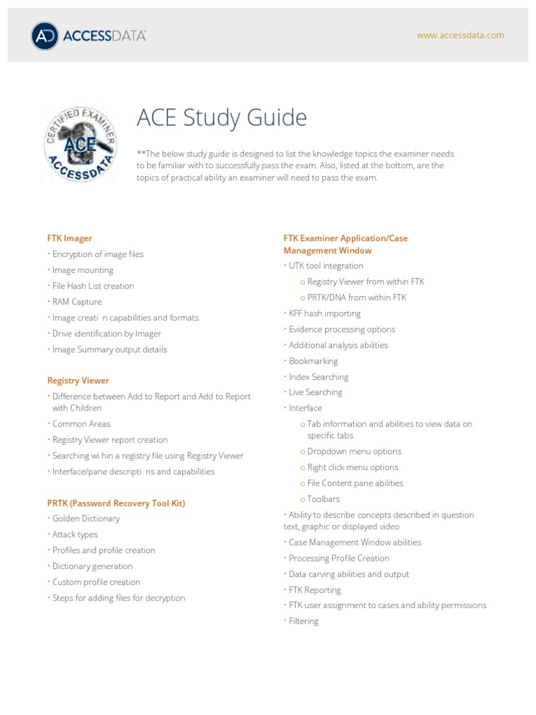 ACE Study Guide 2017-WEB | PDF | Windows Registry | Computer File