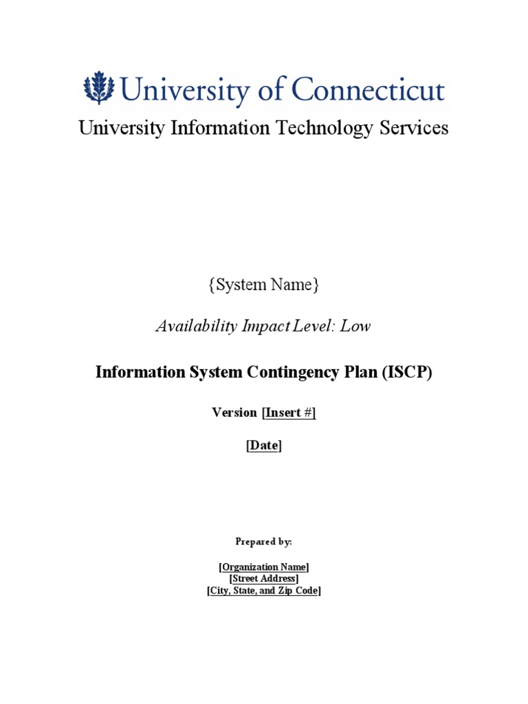 ISCP Low Impact Template | PDF | Backup | Documentation