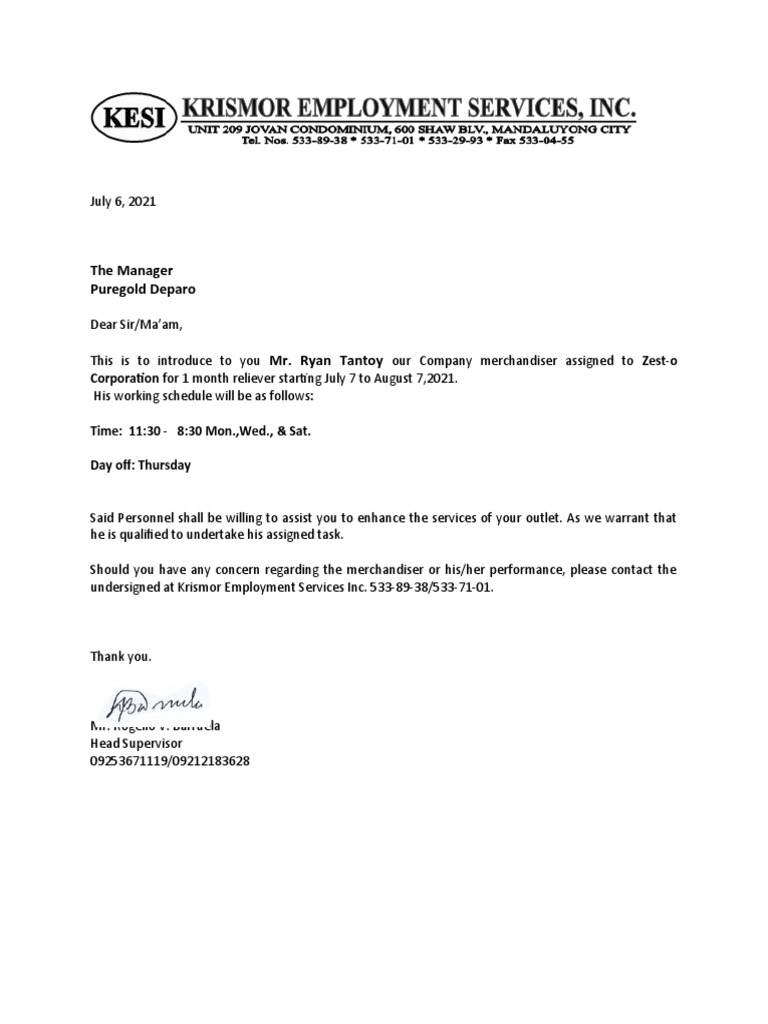 Puregold Deparo Merchandiser Introduction | PDF | Career & Growth