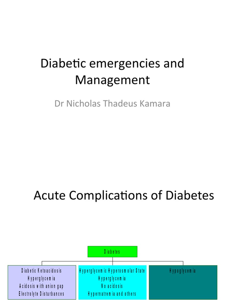 Diabetic Emergencies and Management | PDF | Hypoglycemia | Hyperglycemia