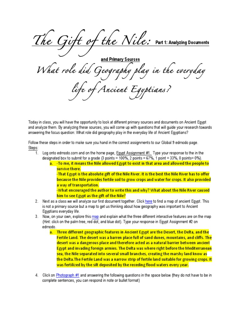 Project Example 2 | PDF | Nile | Ancient Egypt