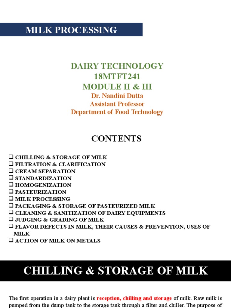 2.milk Processing - ND | PDF | Milk | Filtration