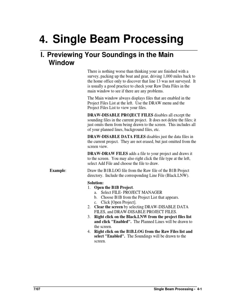 HYPACK - Single Beam Processing | PDF | Tide | Computer File