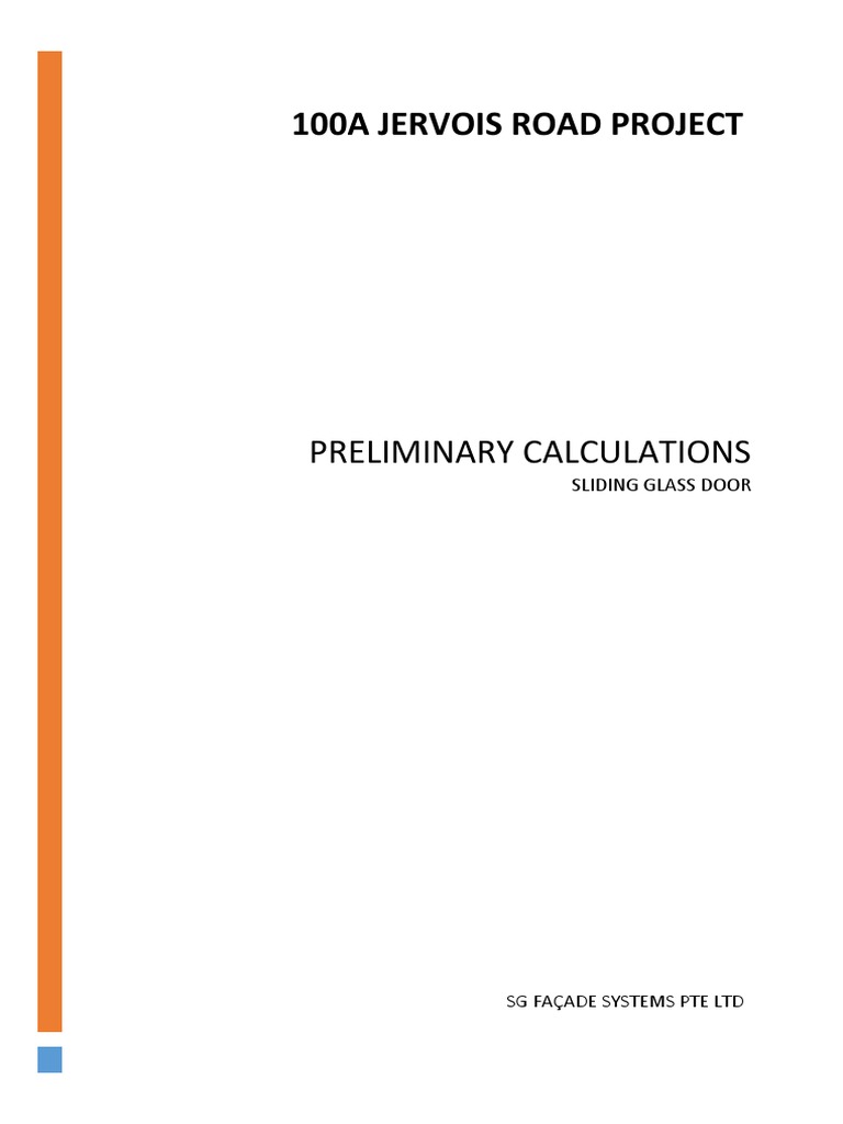 Sliding Glass Door Design Calculations | PDF | Door | Pressure