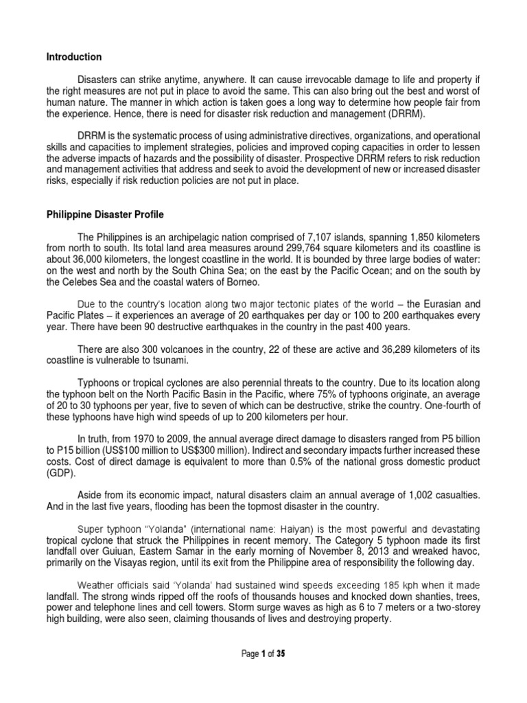 DRRM Module | PDF | Disaster Risk Reduction | Emergency Management