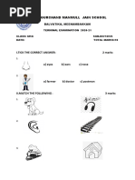 LKG Evs Annual Question Paper | PDF