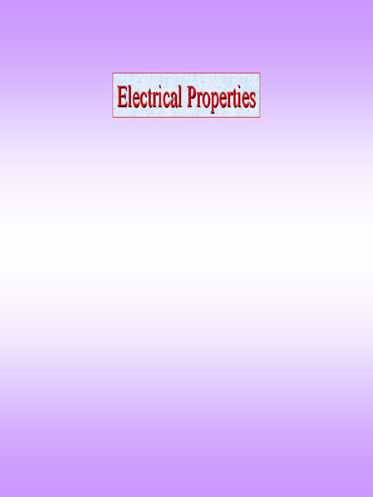 Electrical Properties of Nanomaterials | PDF | Electrical Resistivity ...