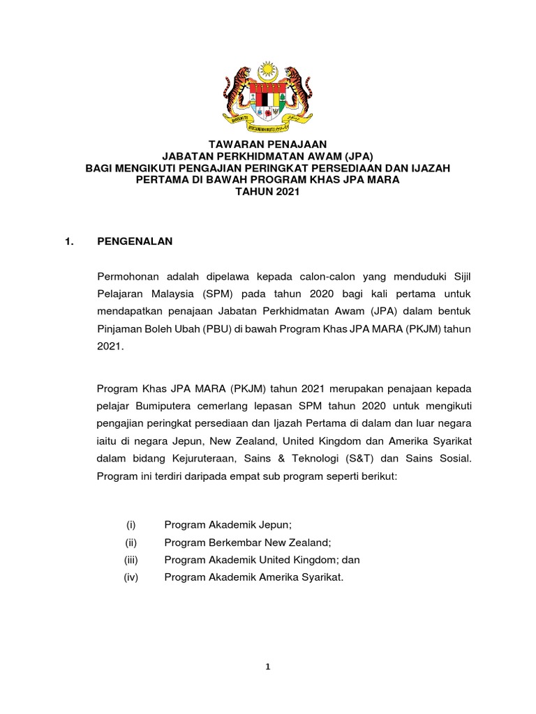 Iklan Jpa Mara 2021 | PDF Iklan Jpa Mara 2021 | PDF