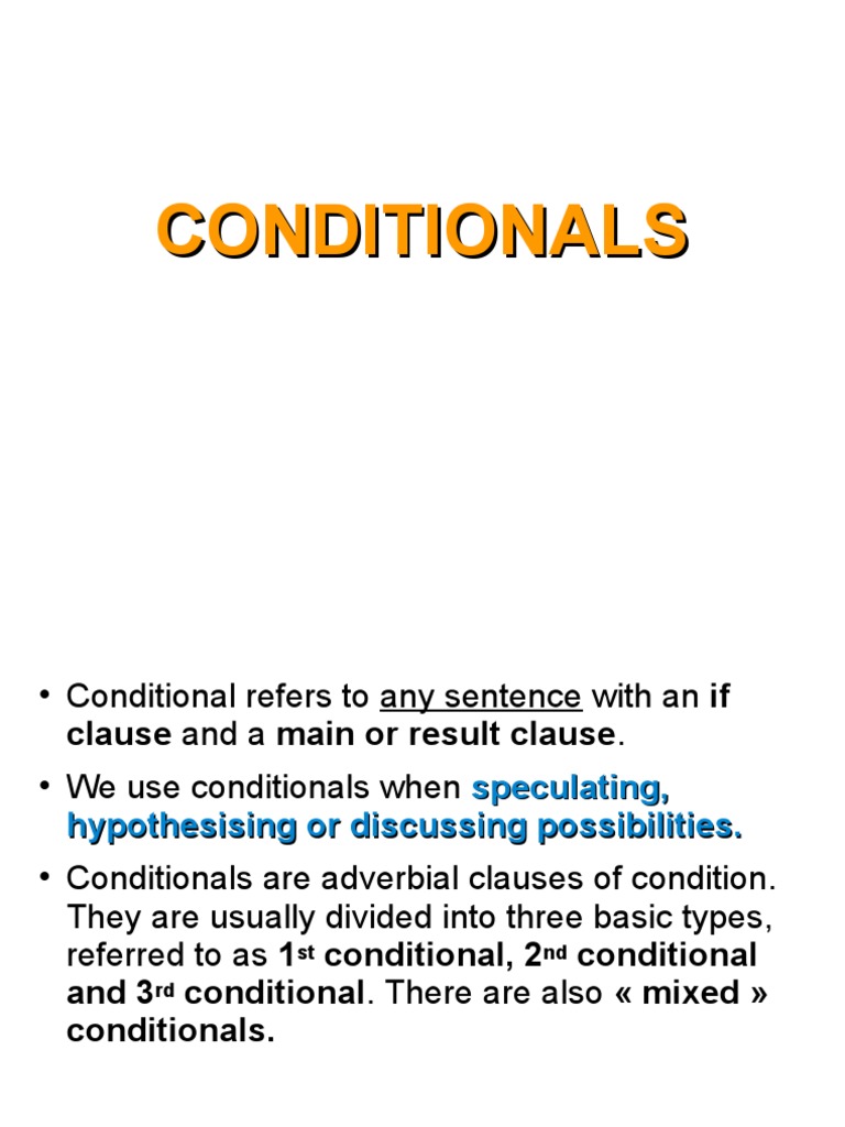 Conditionals Grammar Drills - 115754 | PDF | Syntax | Linguistics