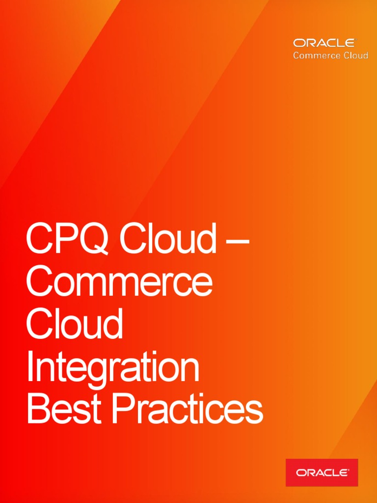 CPQ Cloud - Commerce Cloud Integration Best Practices | PDF | Cloud ...