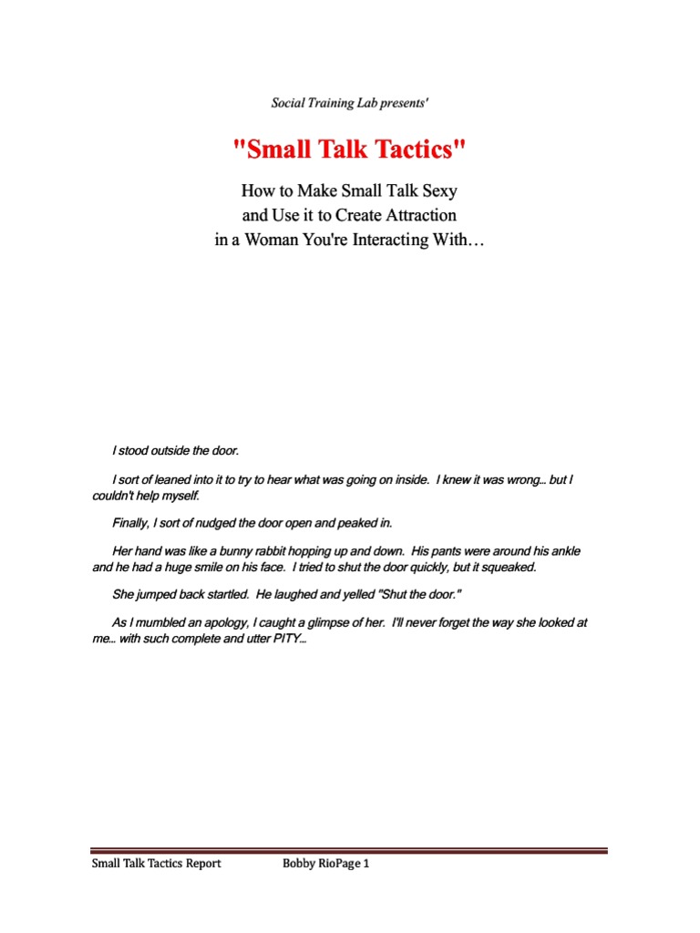 Qdoc - Tips Small Talk Tactics | PDF