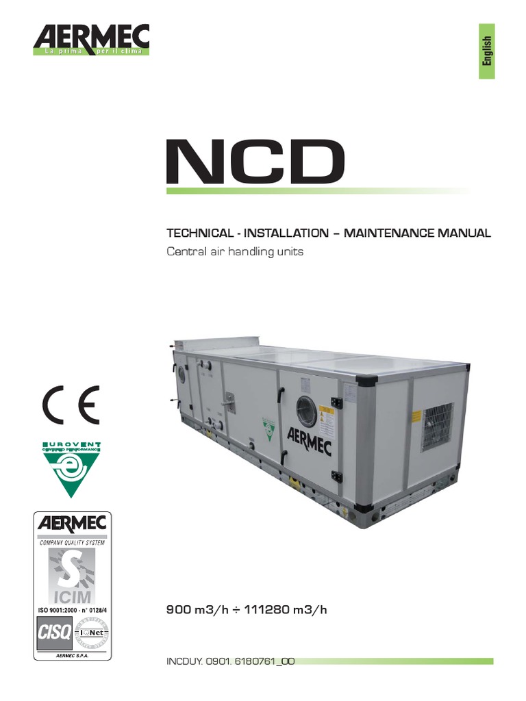 Aermec NCD Installation Manual Eng | PDF