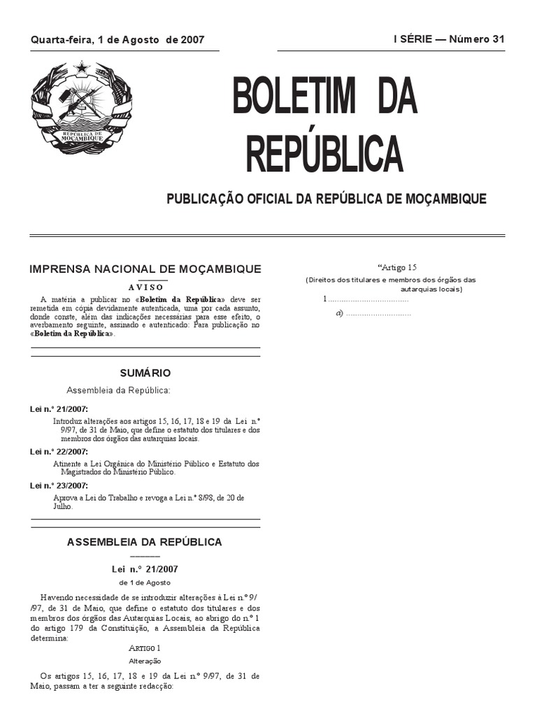 Lei 23 2007 Lei de Trabalho | PDF | Sindicato | República