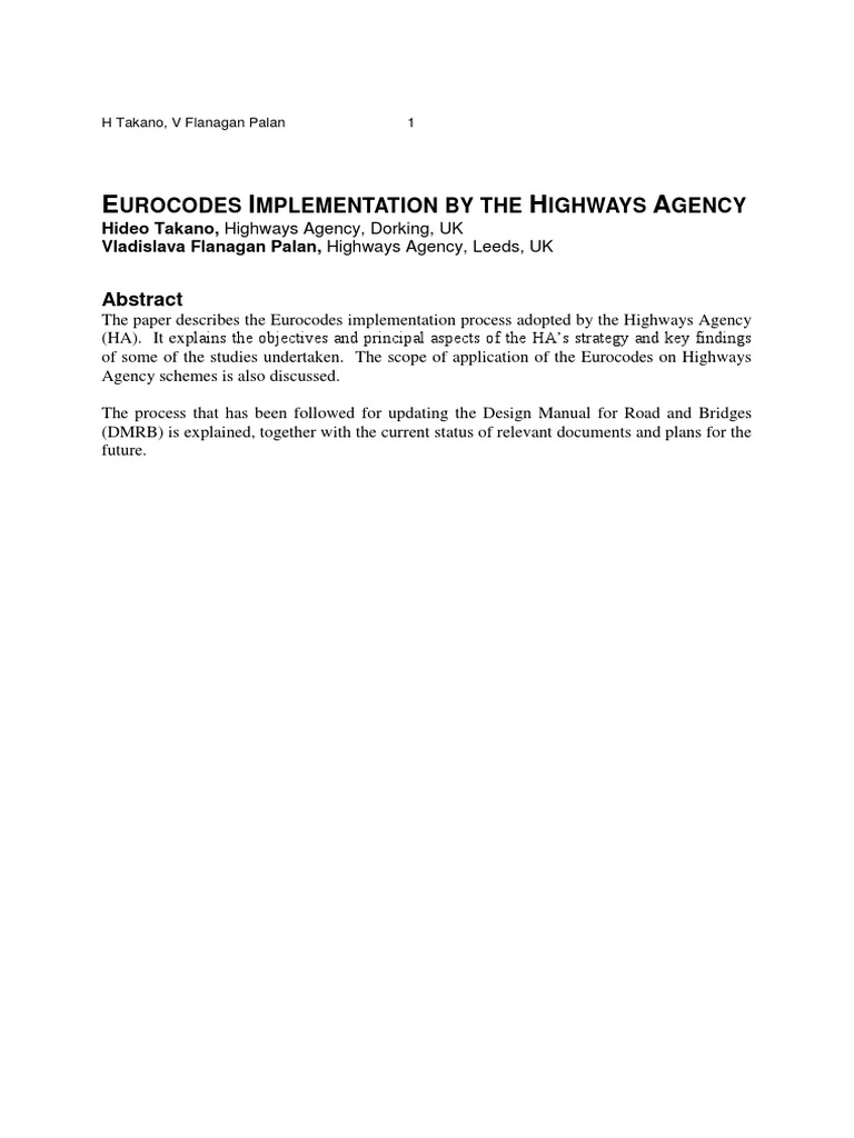 Eurocodes in UK Highways Design | PDF | Specification (Technical ...