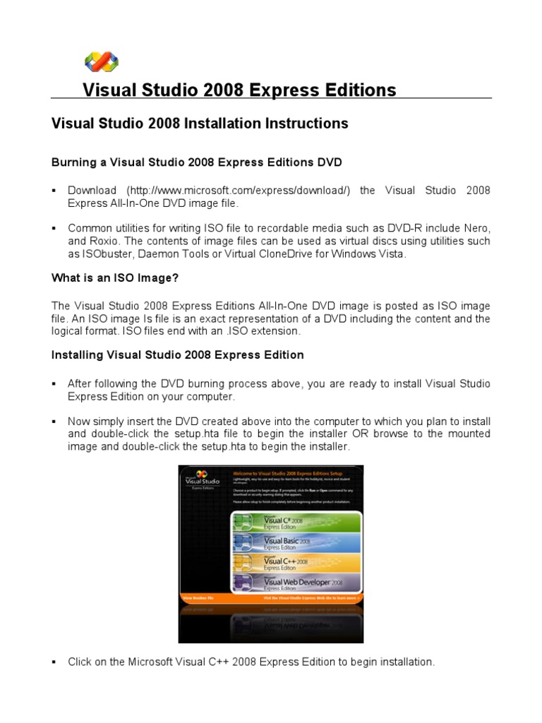 Visual Studio 2008 Express Editions | PDF