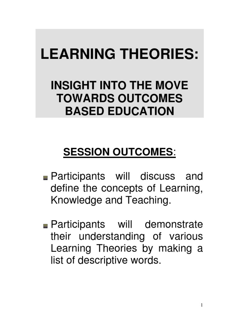 Theories of Learning | PDF | Constructivism (Philosophy Of Education) | Behaviorism