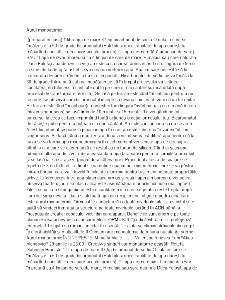 Aurul Monoatomic 2 | PDF