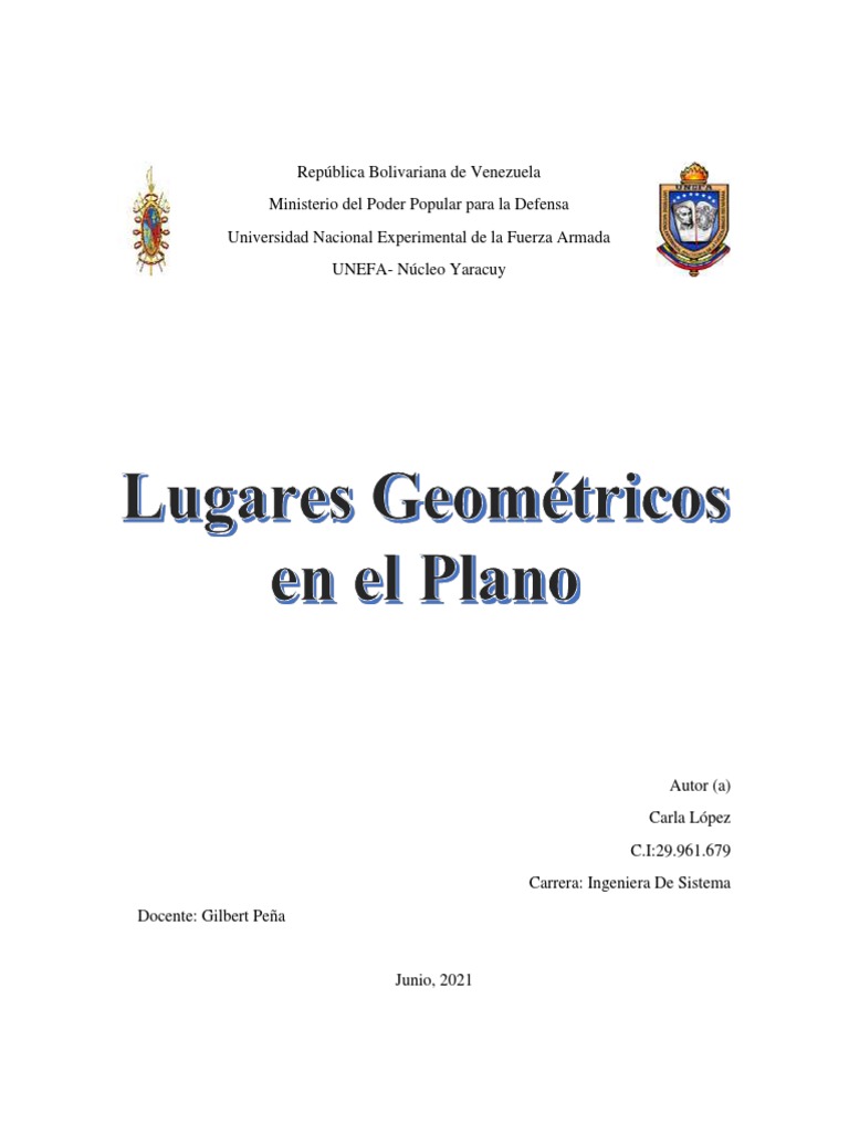 Lugares Geometricos en El Plano | Descargar gratis PDF | Asíntota | Elipse