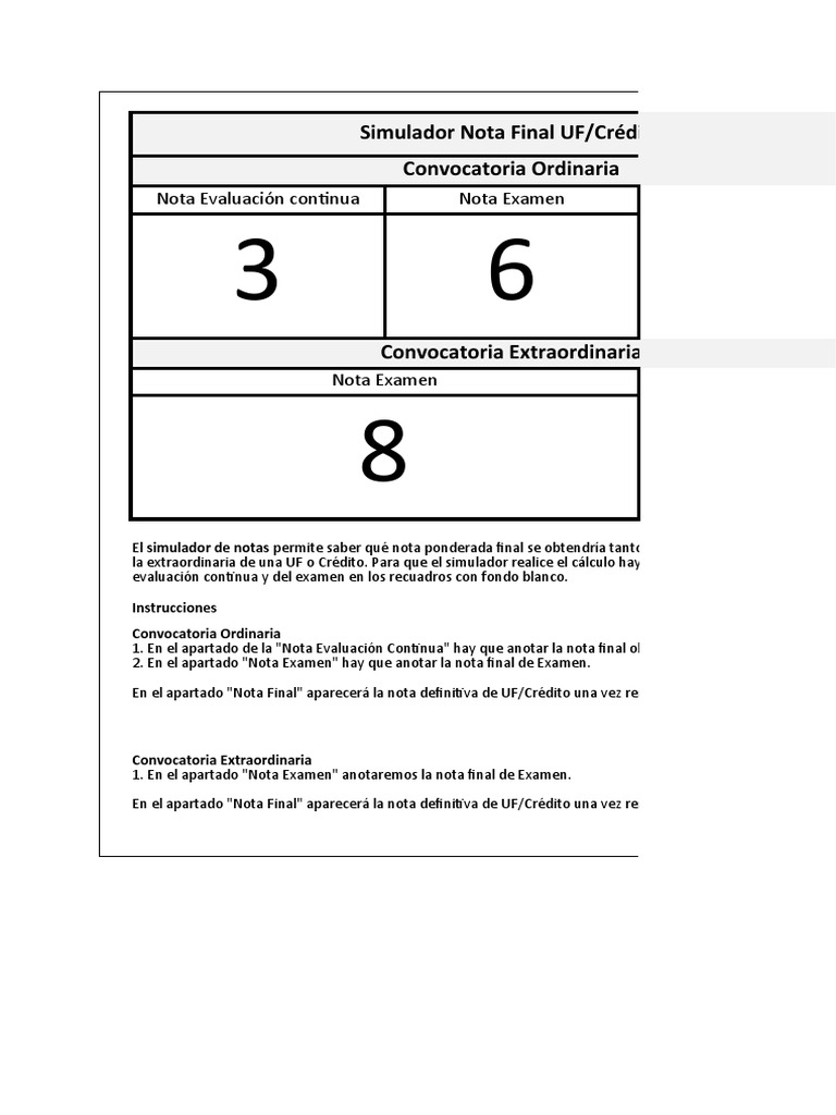 Simulador Notas | PDF