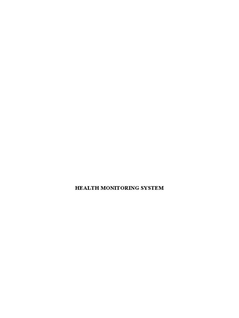 IoT-Based Health Monitoring System Report | PDF | Internet Of Things ...