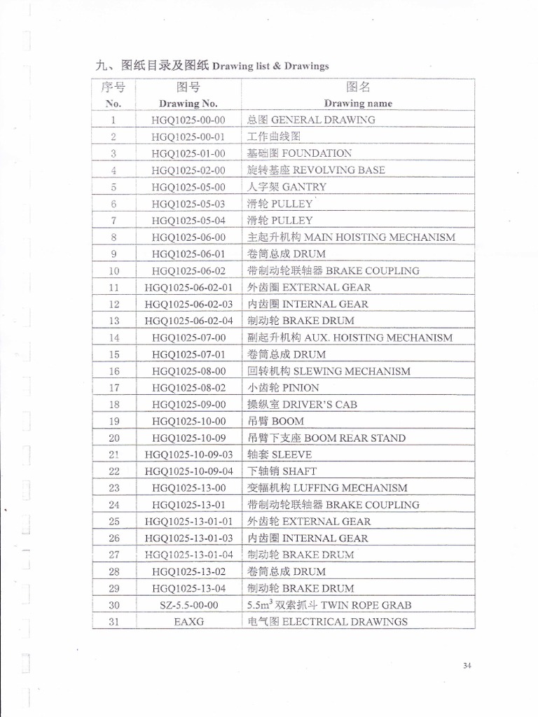 Drawing List (Ship Unloader Jetty) | PDF | Machines | Mechanical ...