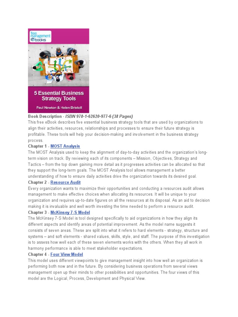 5 Essential Business Strategy Tools | PDF | Strategic Management | System