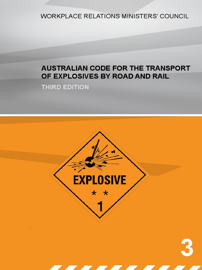 Australian Code Transport Explosives Road Rail 3rd Edition | PDF ...