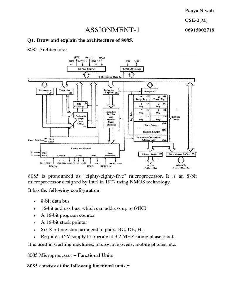 MPMC Assignment-1 | PDF | Central Processing Unit | Information Age