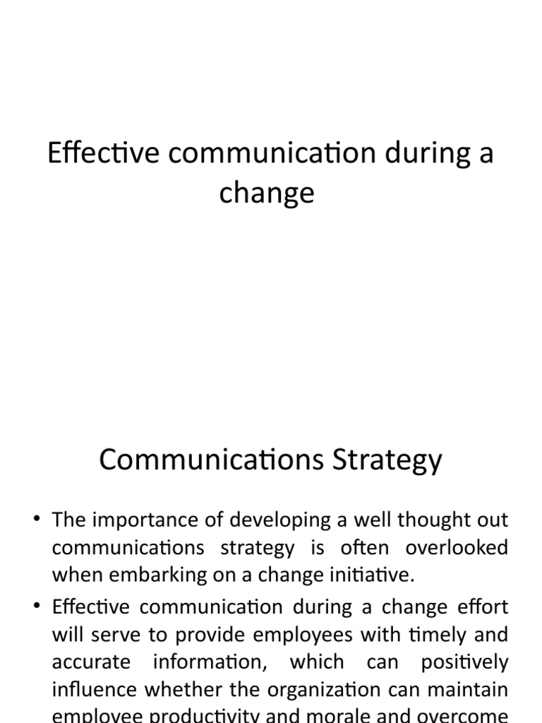 Ch4-Change Communications | PDF | Communication | Change Management
