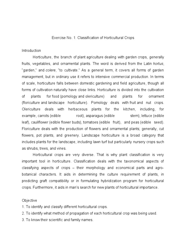 Exercise No.1 | PDF | Legume | Agriculture