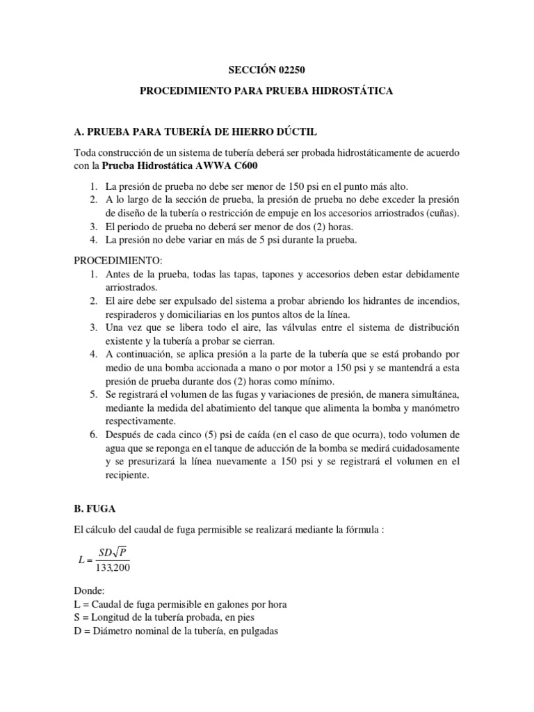 Awwa C600 en Español | PDF | Presión | Bomba
