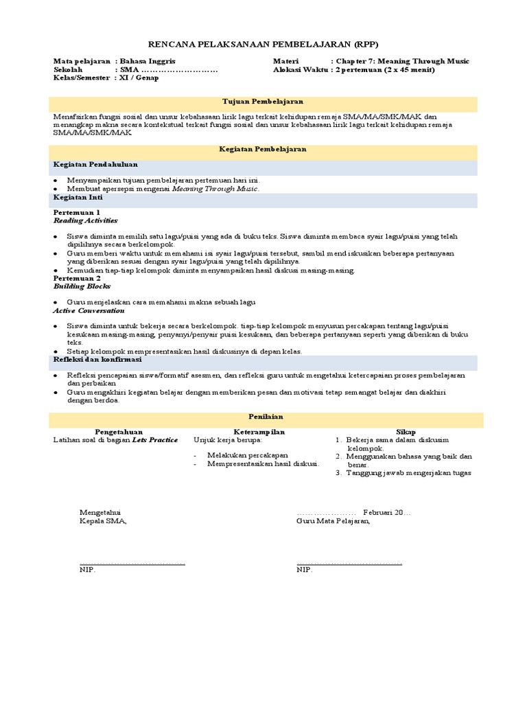 RPP CHAPTER 7 Meaning Through Music OK | PDF