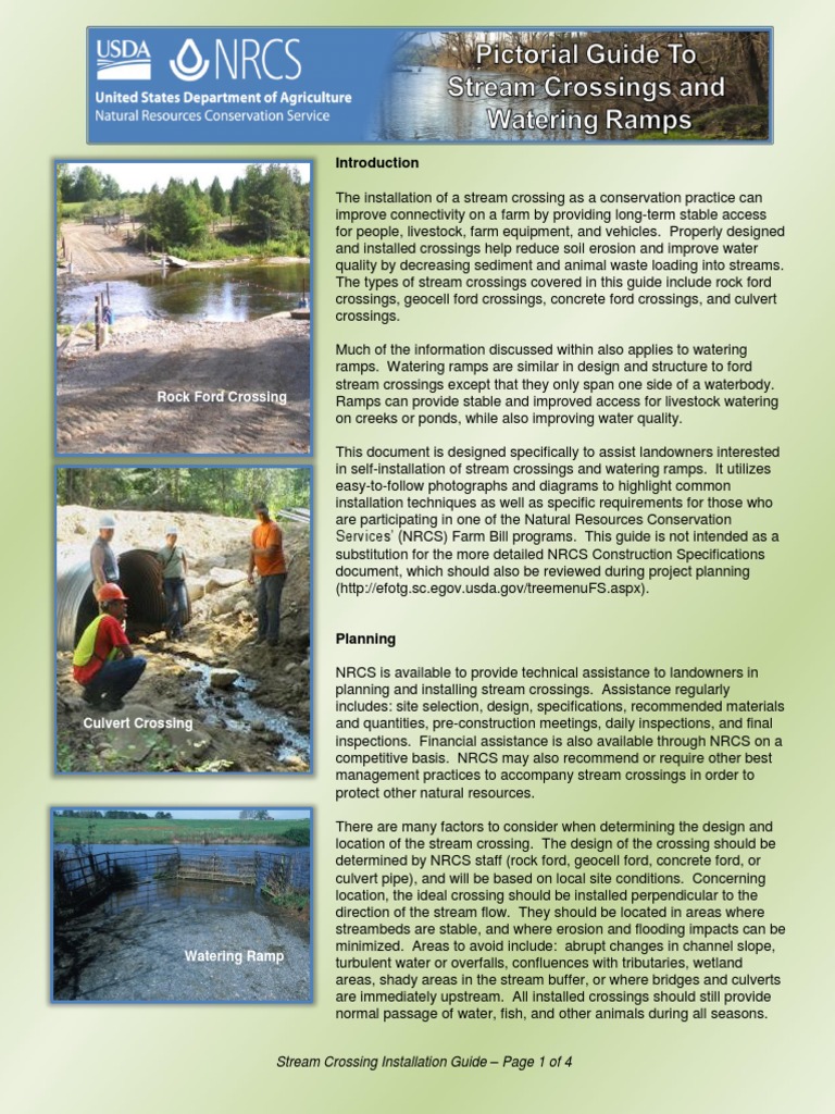 Rock Ford Crossing: Stream Crossing Installation Guide - Page 1 of 4 ...