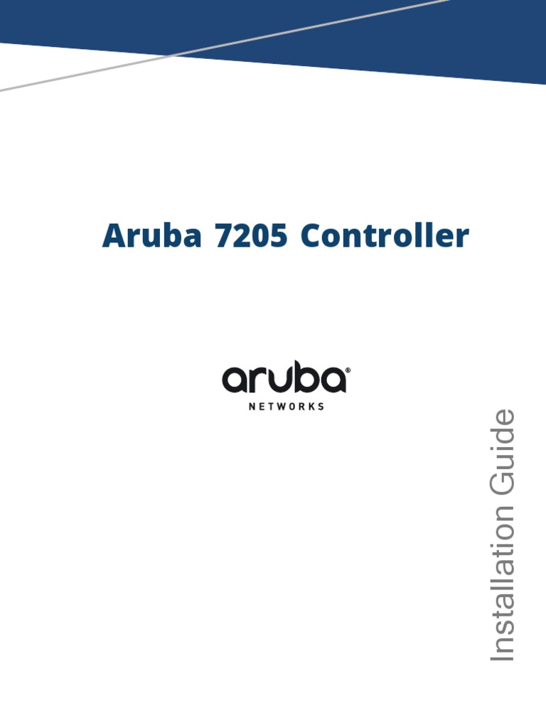 Aruba 7205 Controller Installation Guide | PDF | Electronics | Computer ...