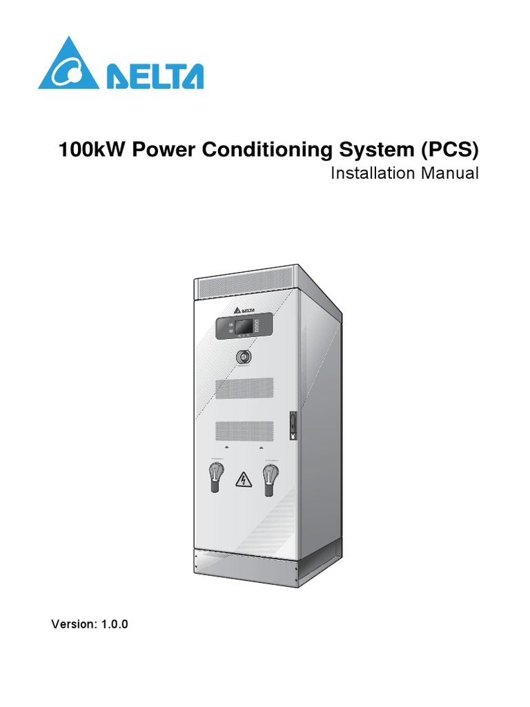 100kW Power Conditioning System (PCS) : Installation Manual | PDF ...
