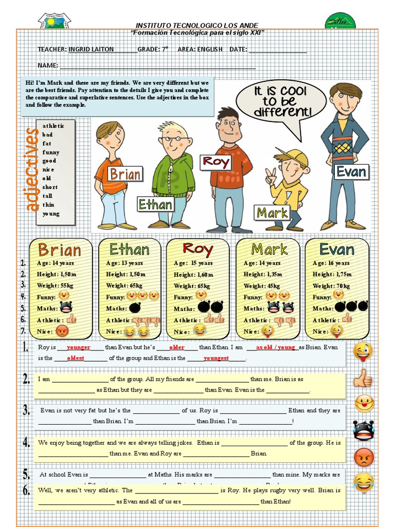 Teacher: Ingrid Laiton - Grade: 7° Area: English Date: - Name | PDF ...