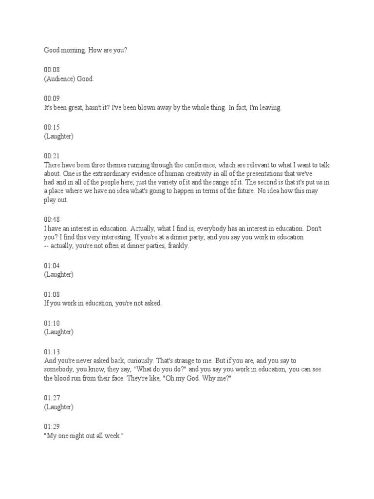 Do Schools Kill Creativity - Ted | PDF | Science | Science And Technology