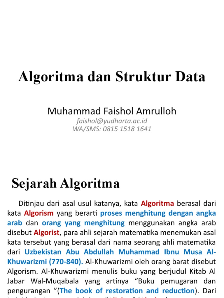 1 Algoritma Dan Struktur Data | PDF