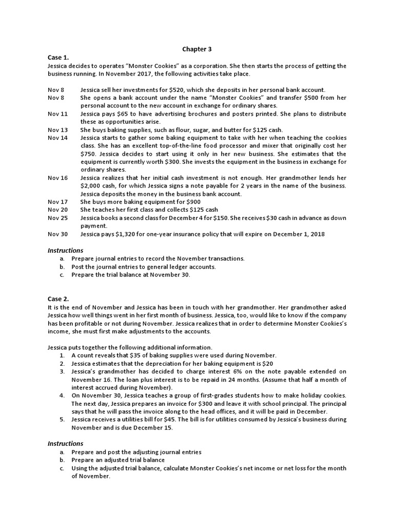 Case 1 Case 2 Case 3 | PDF | Debits And Credits | Financial Services
