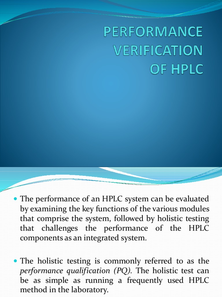 HPLC Verification - Pic Added &shortend | PDF | High Performance Liquid ...