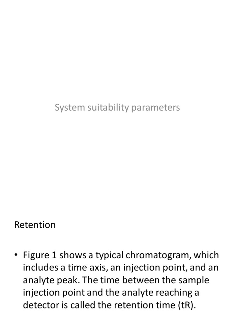 System Suitability Parameters - HPLC | PDF