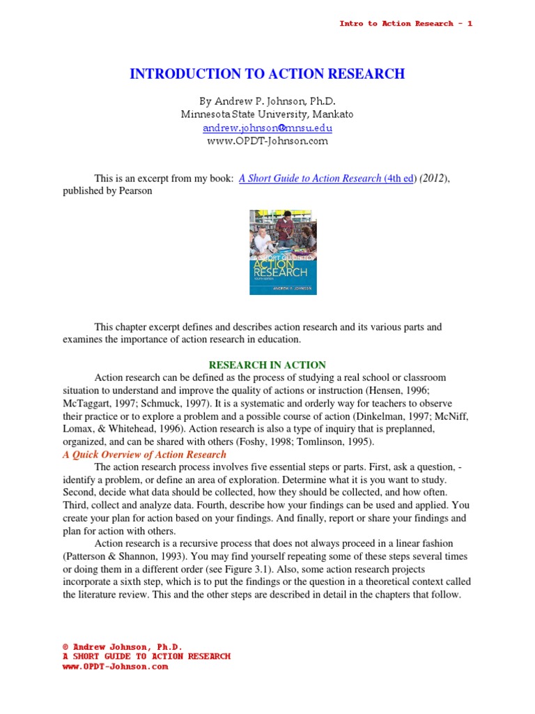 Introduction To Action Research | PDF | Action Research | Schools
