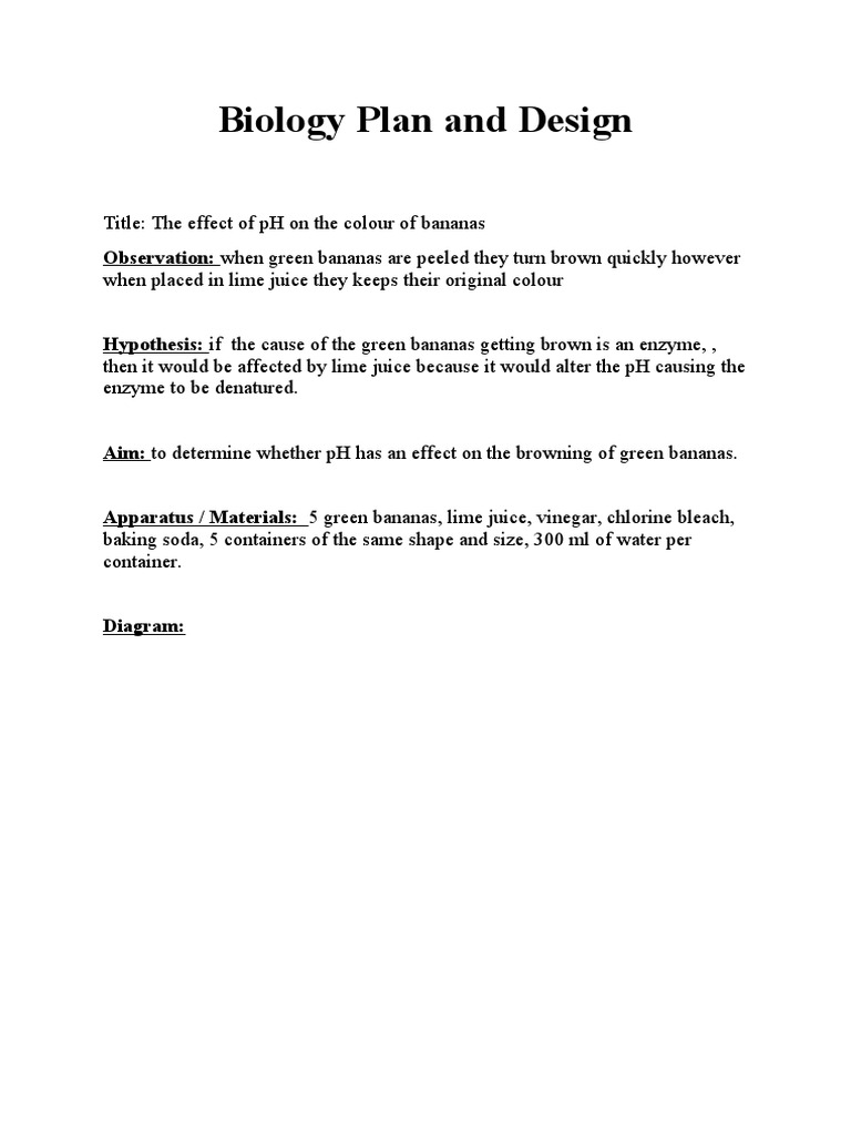 Biology Plan and Design | PDF