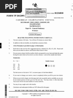 CXC CSEC Mathematics Formula Sheet | PDF