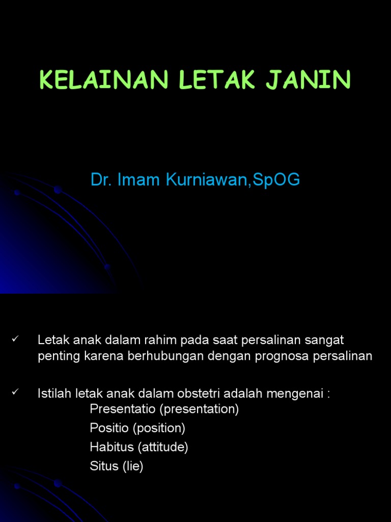 Kelebihan dan Diagnostik Letak Janin | PDF