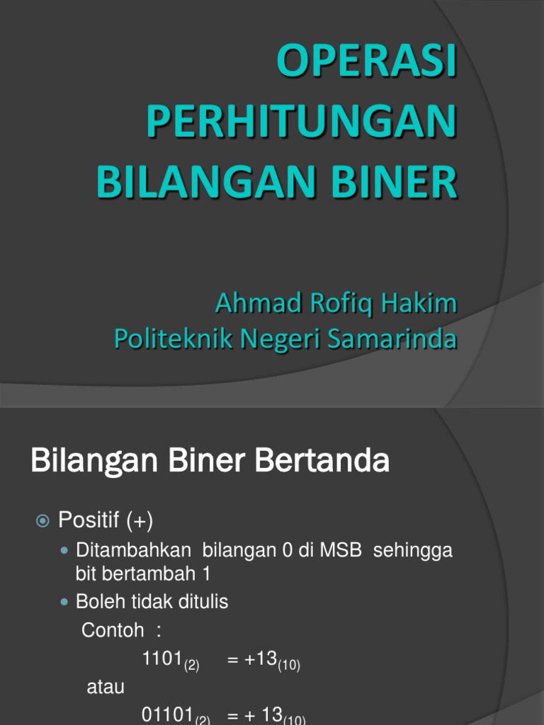 3 - Operasi Perhitungan Bil - Biner | PDF